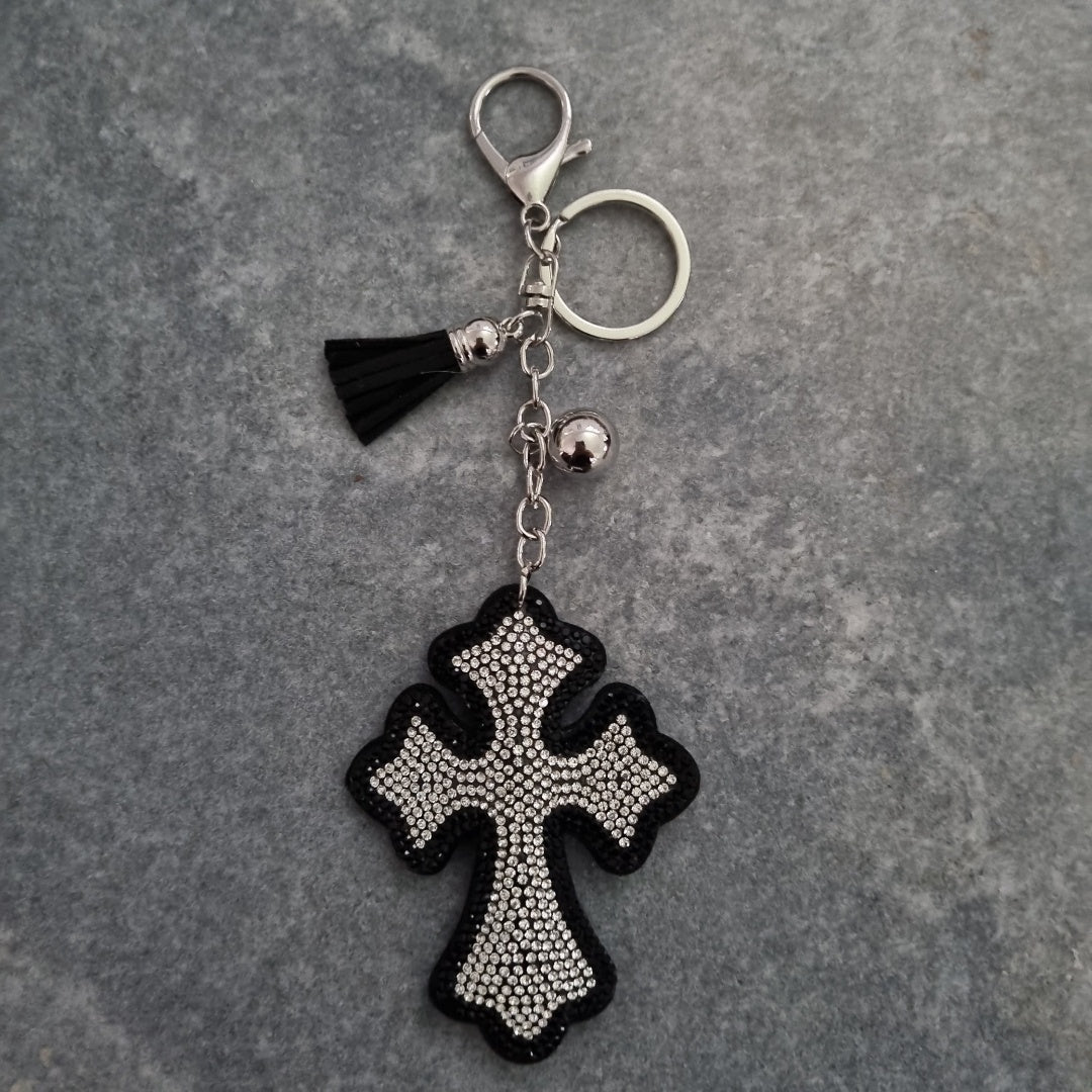 Key Rings - Black Cross – Essence of Style